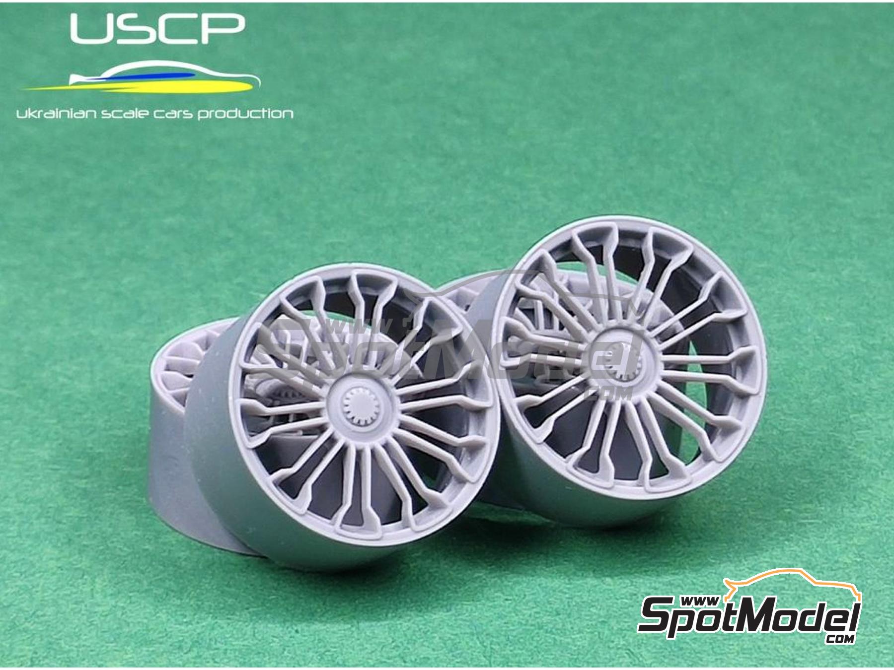 USCP 24P168: Rims and tyres set 1/24 scale - Porsche 918 Spyder OEM 20/ ...