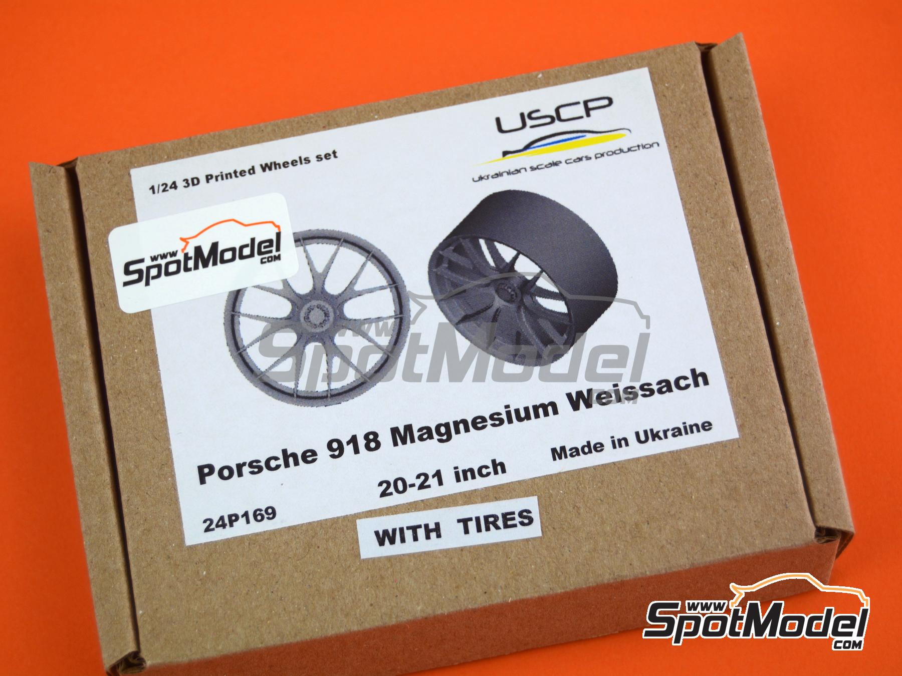USCP 24P169: Rims and tyres set 1/24 scale - Porsche 918 Spyder ...