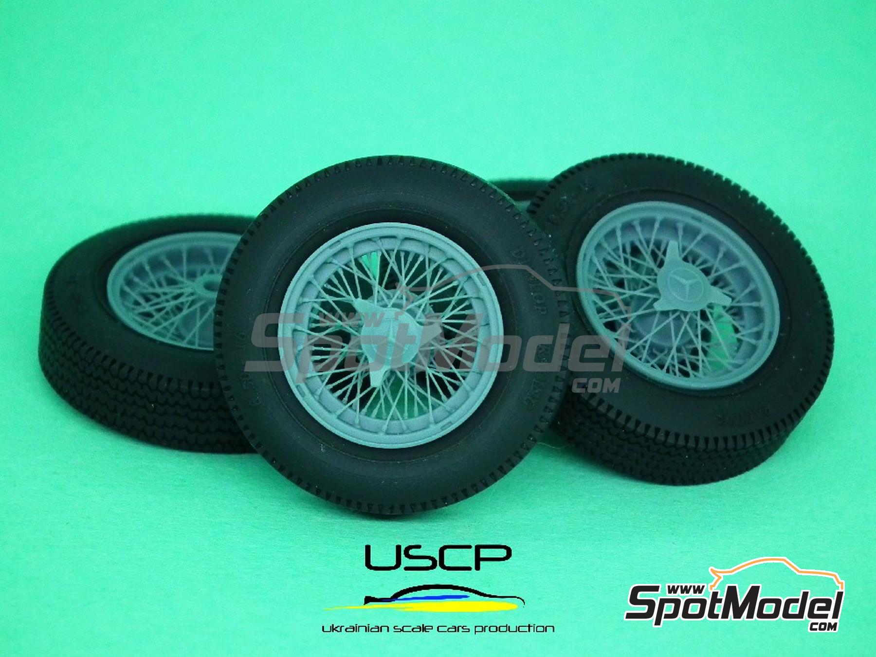 USCP 24P179: Rims and tyres set 1/24 scale - Wire rims and tires 16 ...