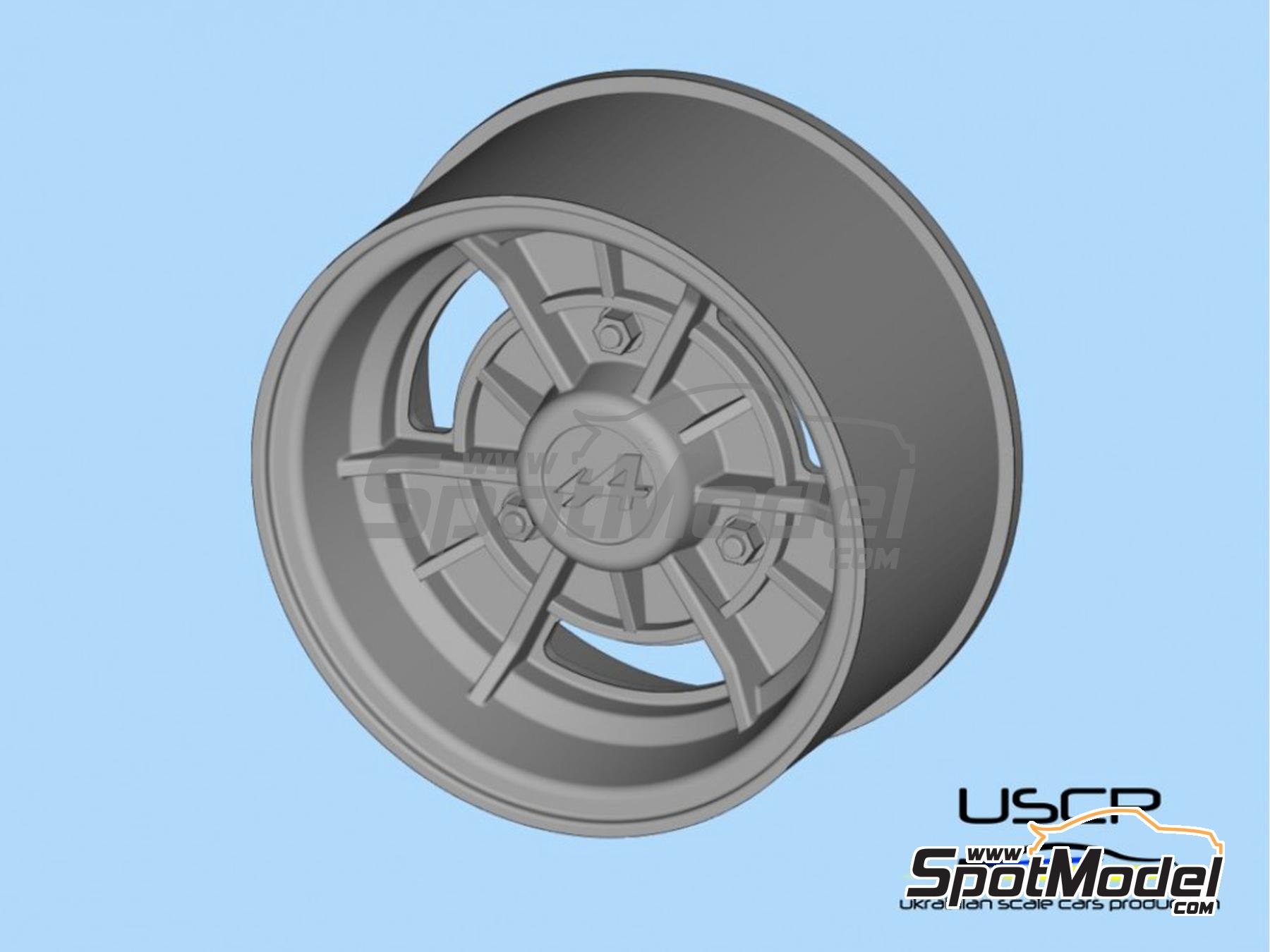 USCP 24P187: Rims 1/24 scale - Alpine A110 Late rims 13 inch - for ...