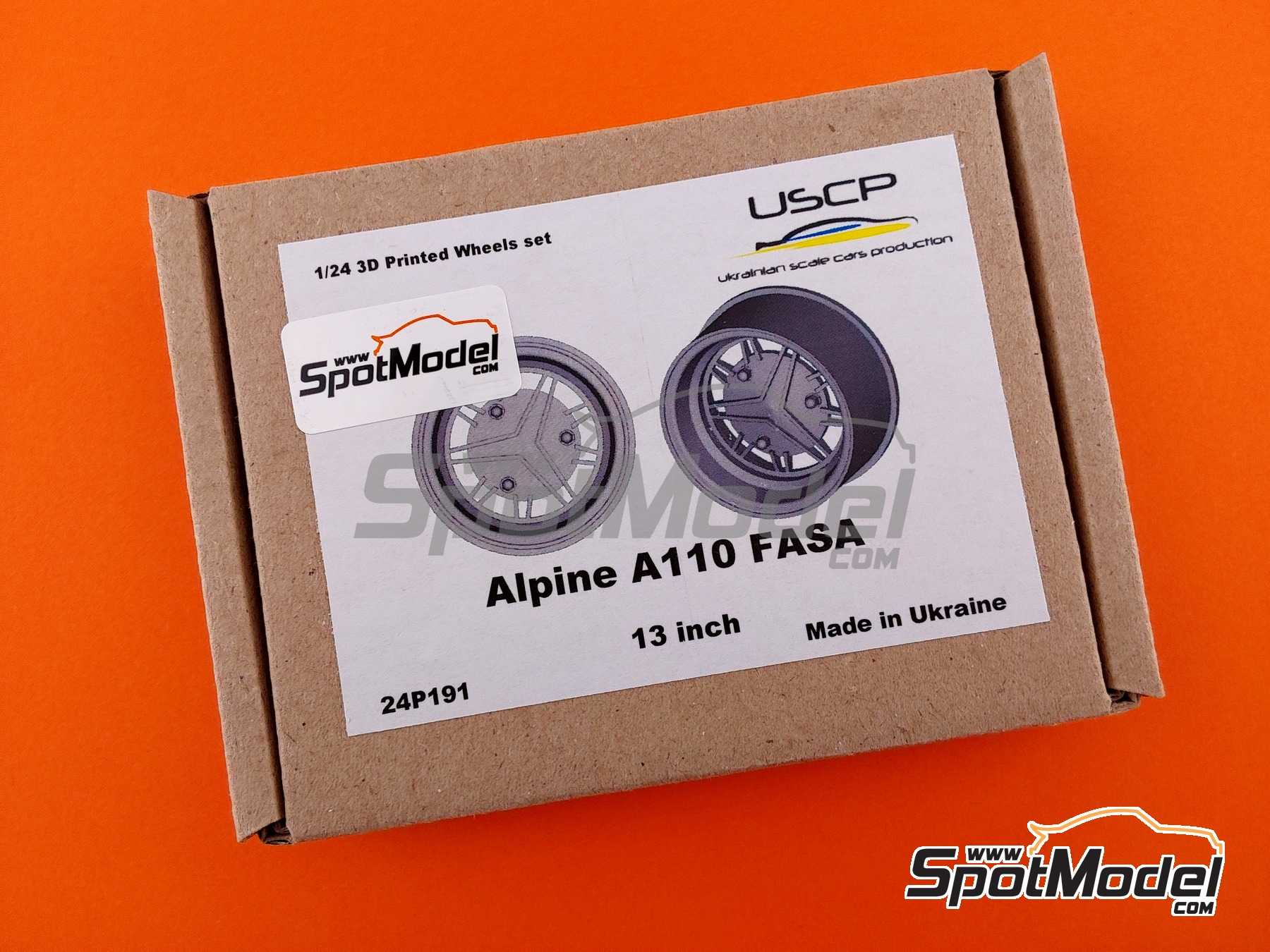 USCP 24P191: Rims 1/24 scale - FASA rims 13 inch for Alpine A110 - for ...
