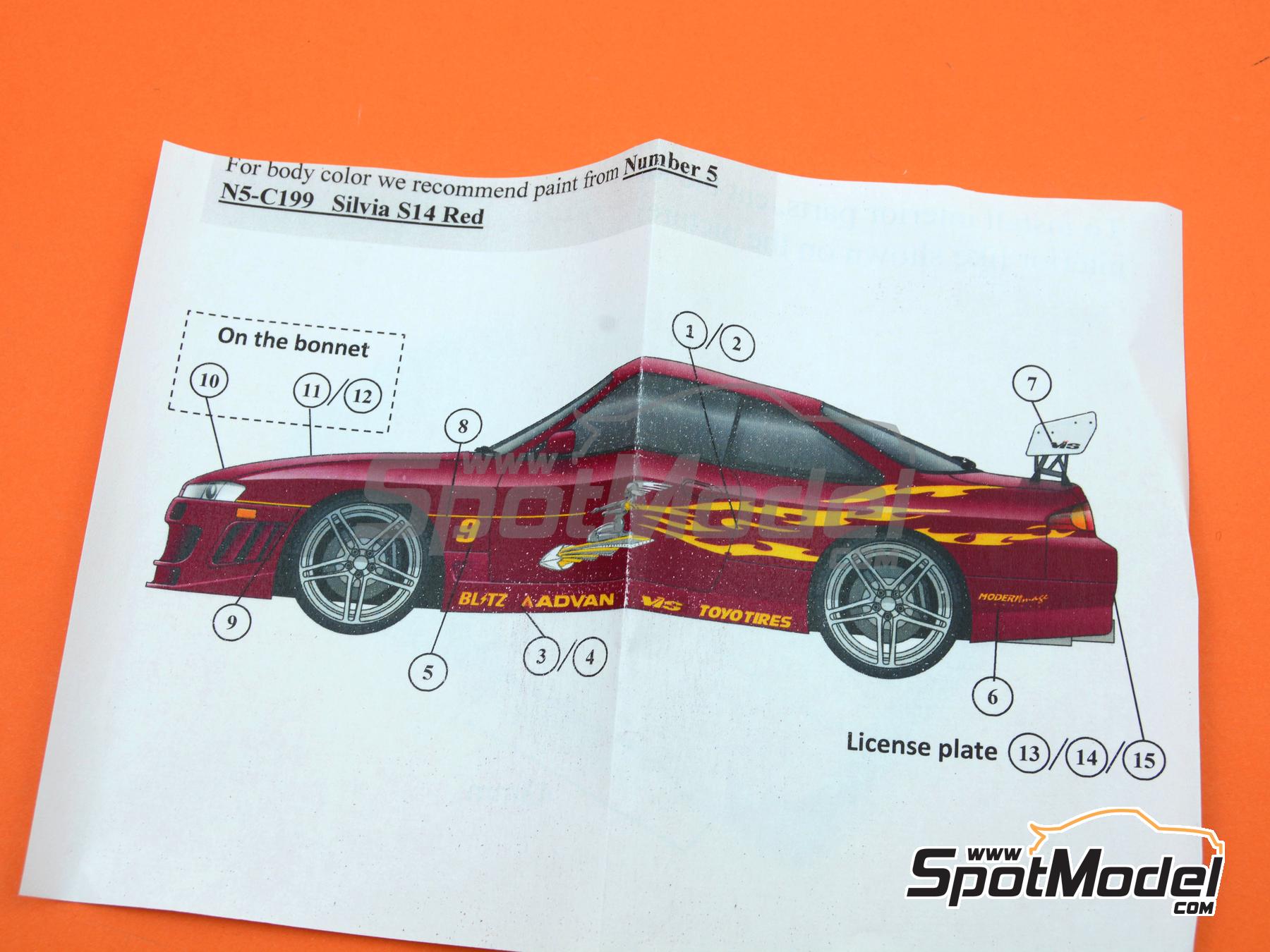 USCP 24T060: Transkit 1/24 scale - Nissan 240SX S14 sponsored by Fast ...