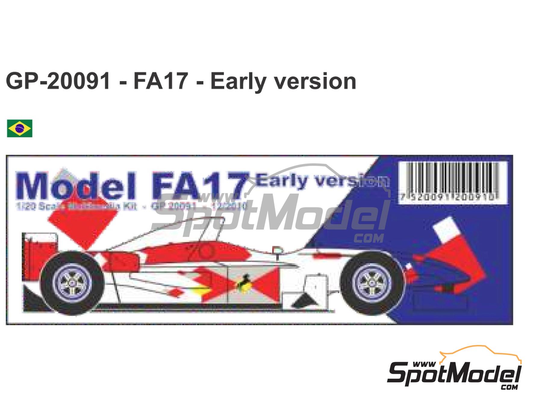 Wolf Kits GP20091: Car scale model kit 1/20 scale - Footwork Hart FA17 ...