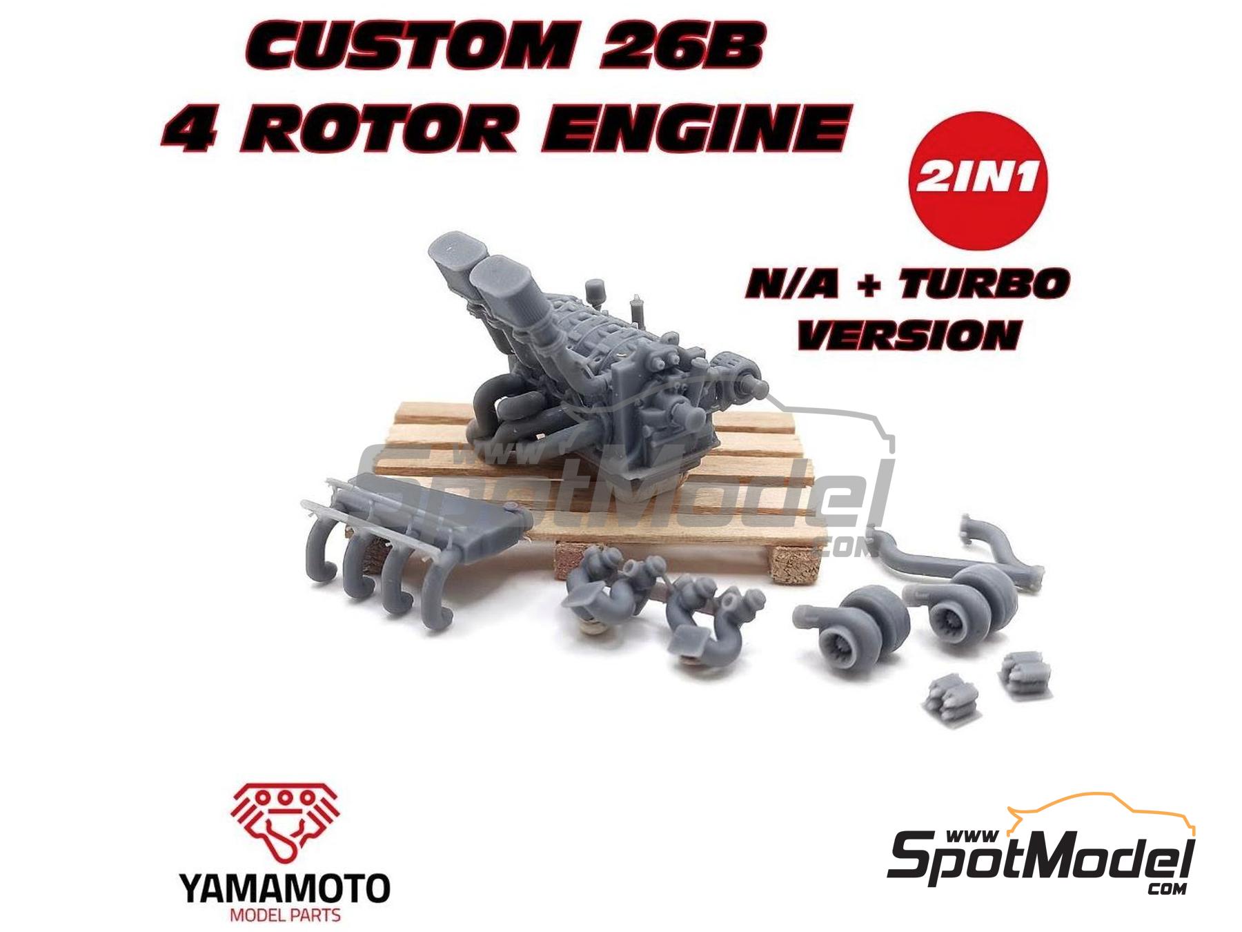 Yamamoto Model Parts YMPENG3: Engine 1/24 scale - Mazda 26B 4 rotors ...