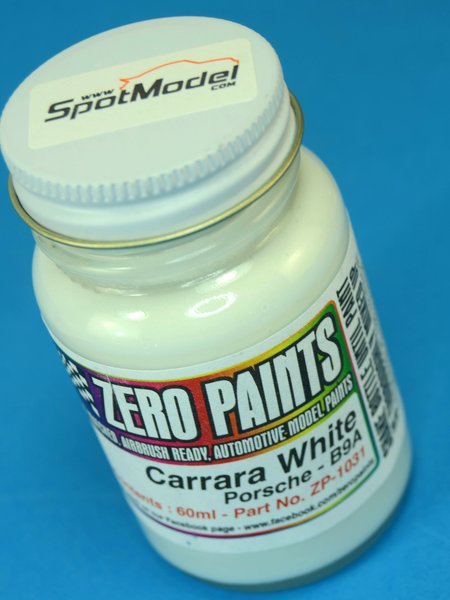 Zero Paints ZP-1031-B9A: Paint for airbrush Porsche Carrara White Code ...