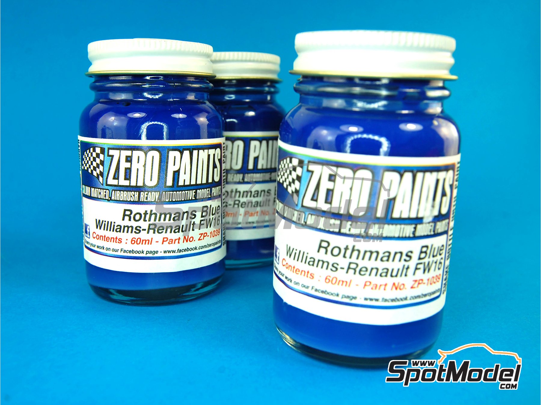 Zero Paints ZP-1039: Paint for airbrush Blue Rothmans F1 Blue FW16 1 x ...