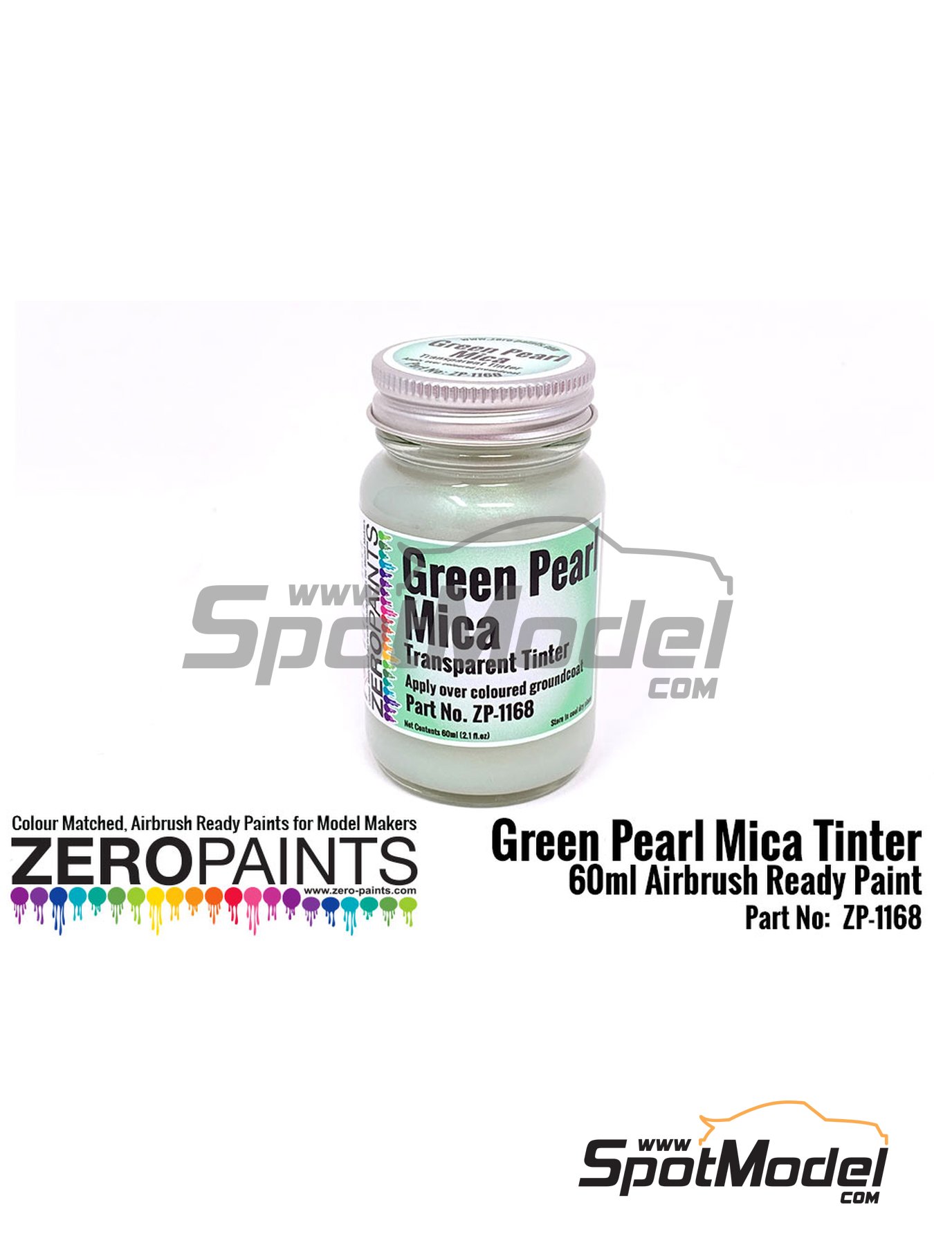 Zero Paints ZP-1168: Paint for airbrush Pearl Green Mica Tinter 1 x ...