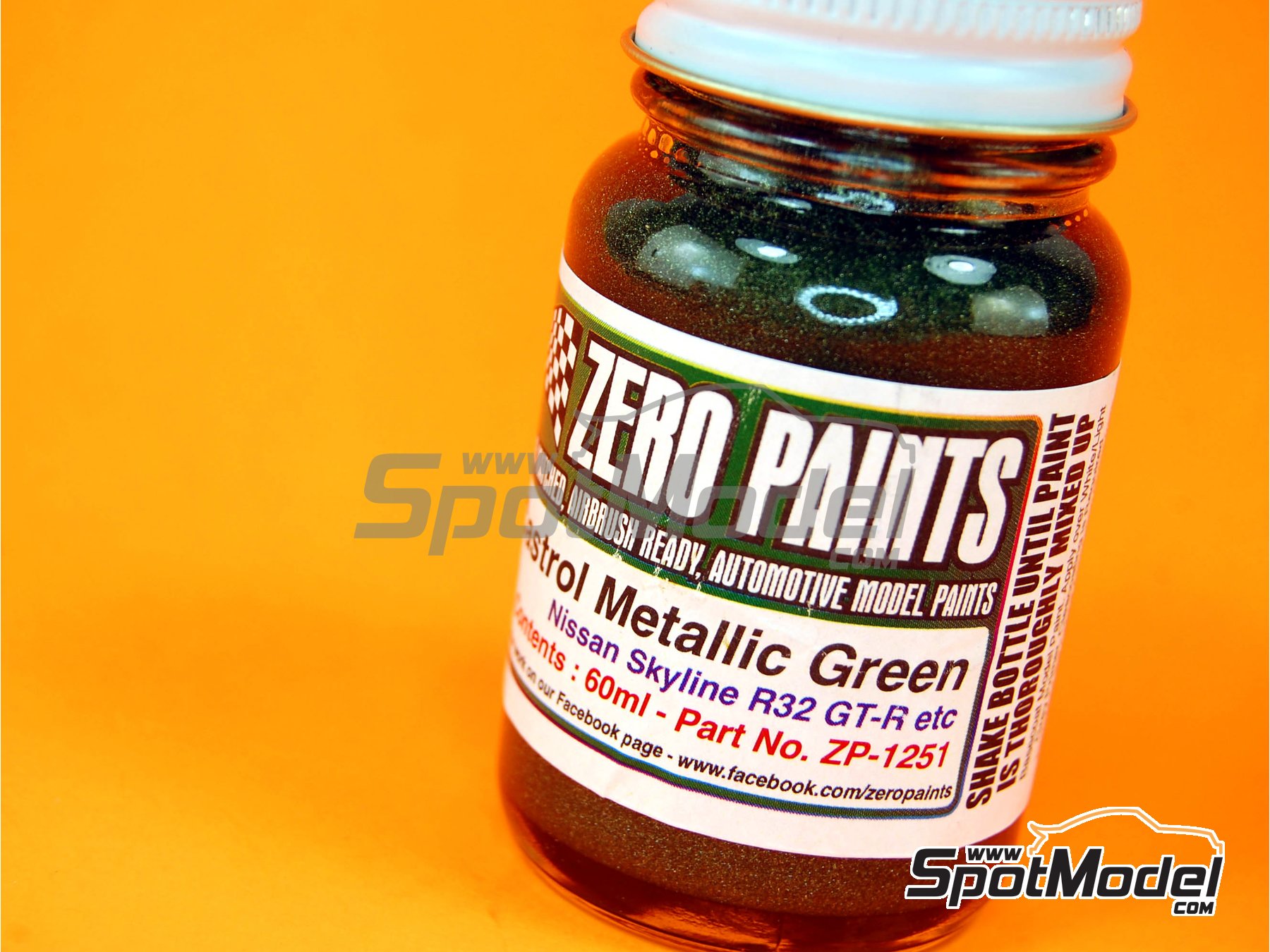 Zero Paints ZP-1251: Paint for airbrush Castrol Metallic Green 1 x 60ml ...