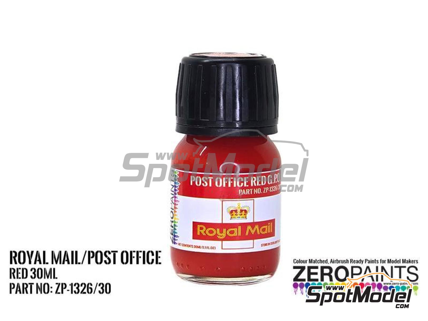 Zero Paints ZP-1326/30: Paint for airbrush Royal Mail (Post Office) Red ...