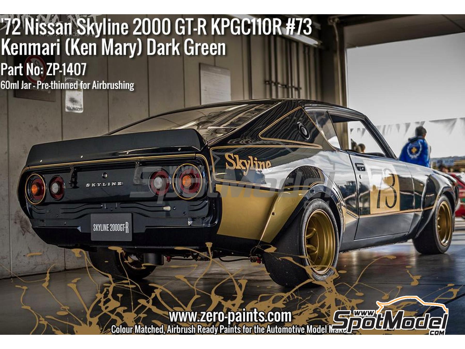Zero Paints ZP-1407: Paint for airbrush Nissan Skyline KPGC110 Dark ...