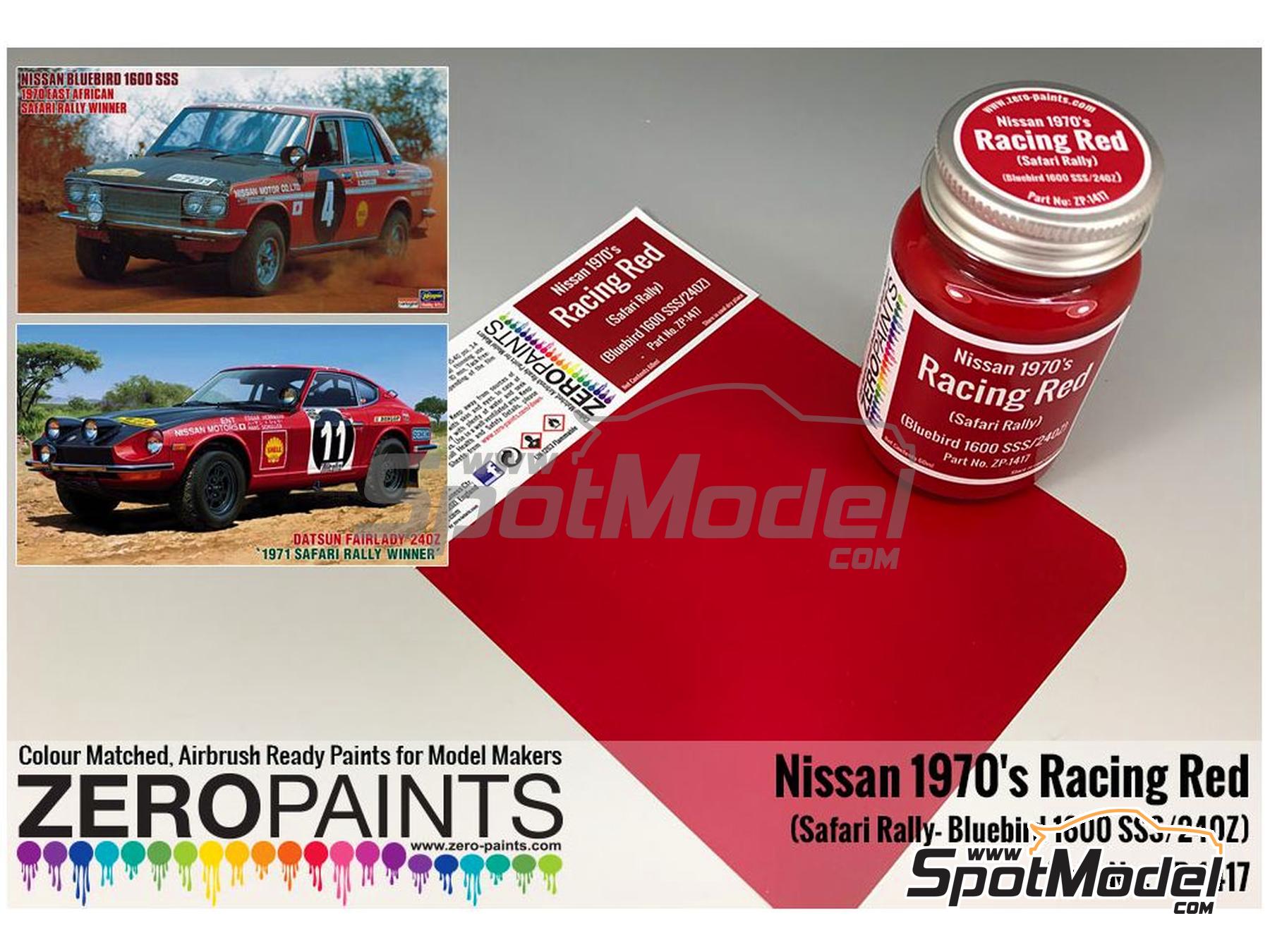 Zero Paints ZP-1417: Paint for airbrush Racing Red Nissan 1970's Safari ...