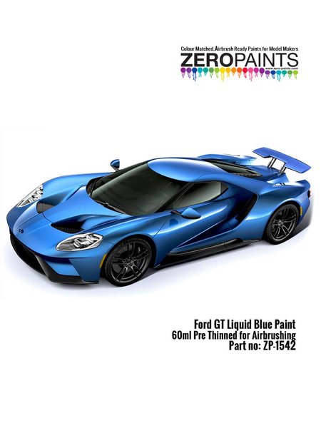 Zero Paints ZP-1542: Paint for airbrush Ford GT Liquid Blue 1 x 60ml ...