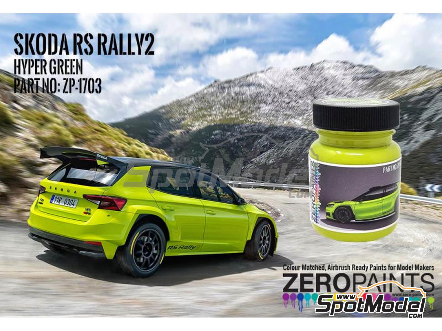 Zero Paints ZP-1703: Paint for airbrush Skoda RS Rally2 Hyper Green 1 x ...