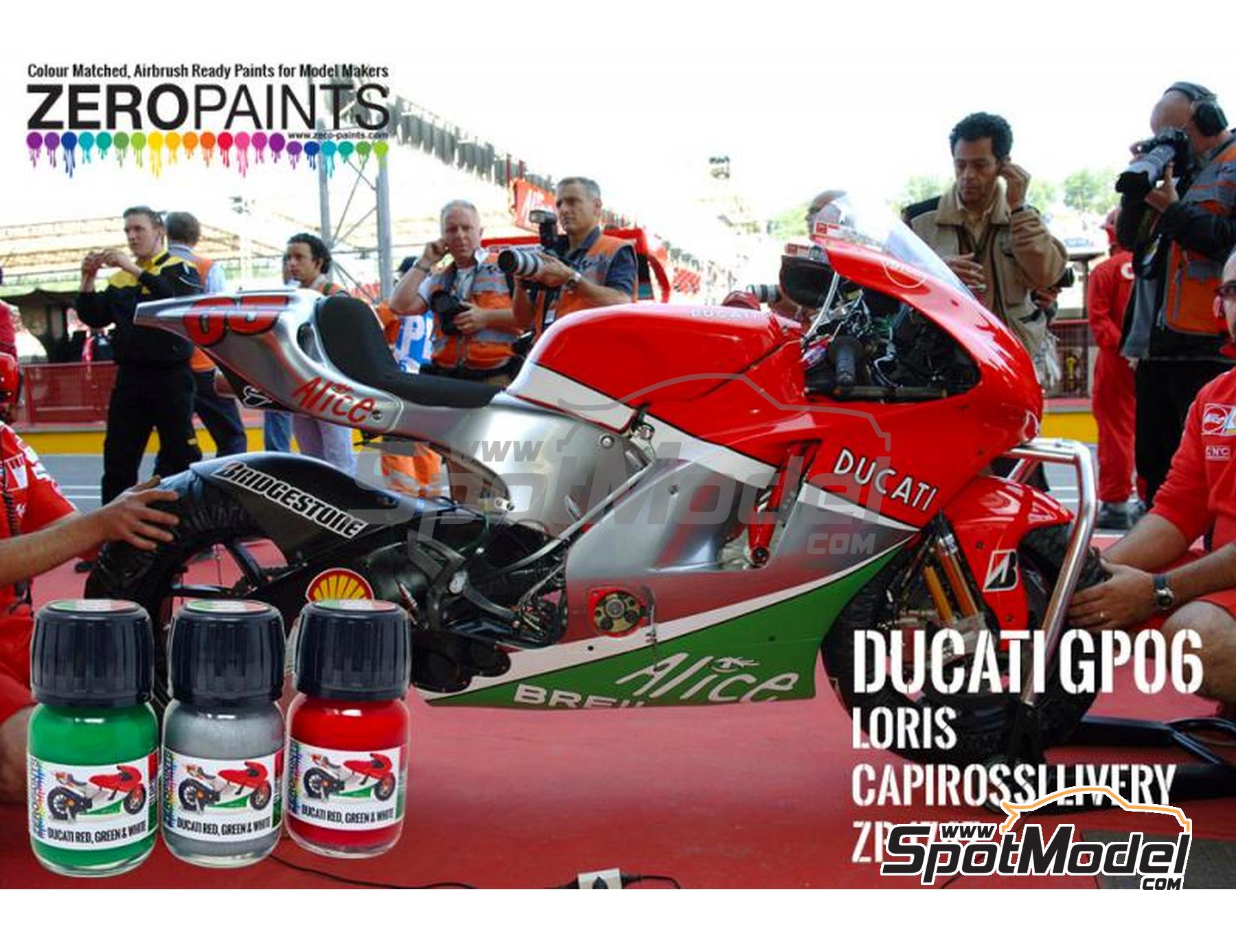 Zero Paints ZP-1747: Paints set for airbrush Ducati Desmosedici GP06 ...