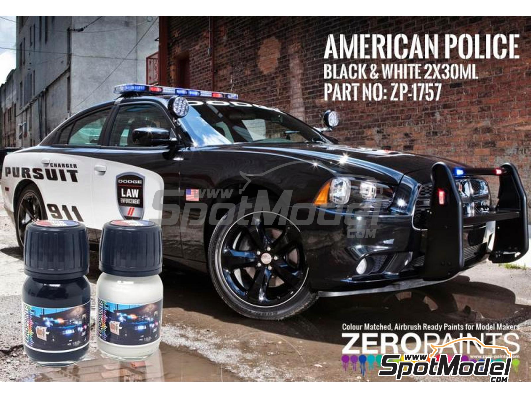Zero Paints ZP-1757: Paints set for airbrush Black White American ...