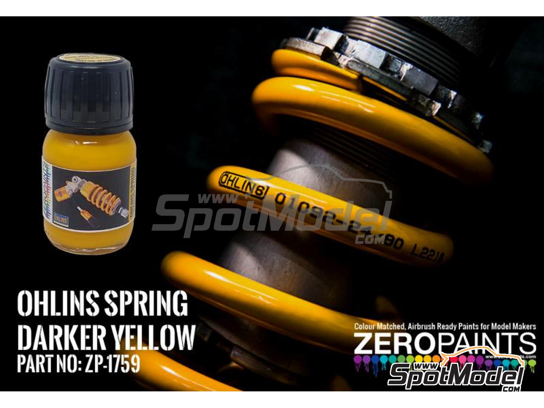 Zero Paints ZP-1758: Paint for airbrush Darker Yellow Ohlins Spring 1 x ...