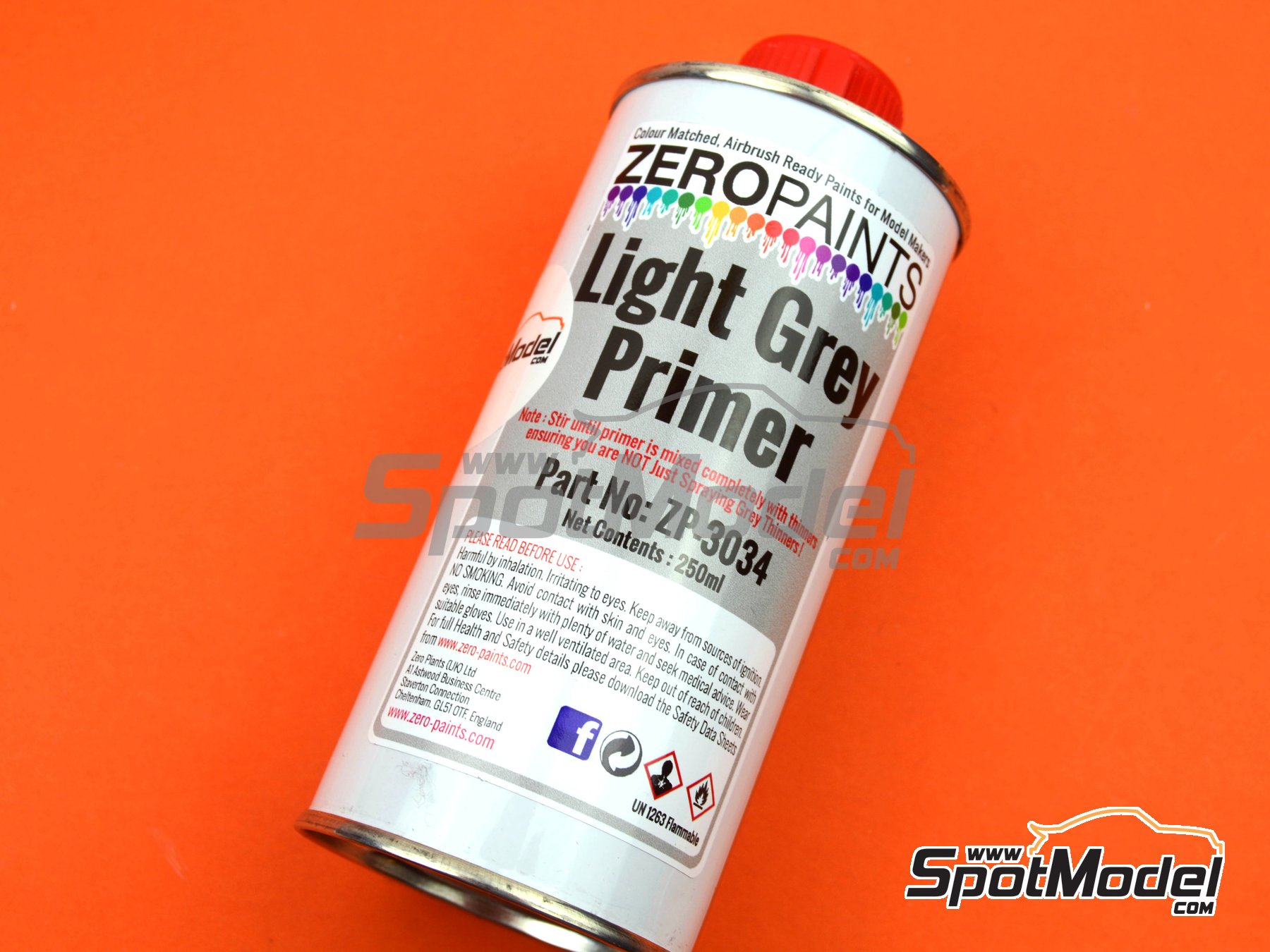 Zero Paints ZP-3034: Primer Light Grey Primer 1 x 250ml (ref. ZP-3034 ...