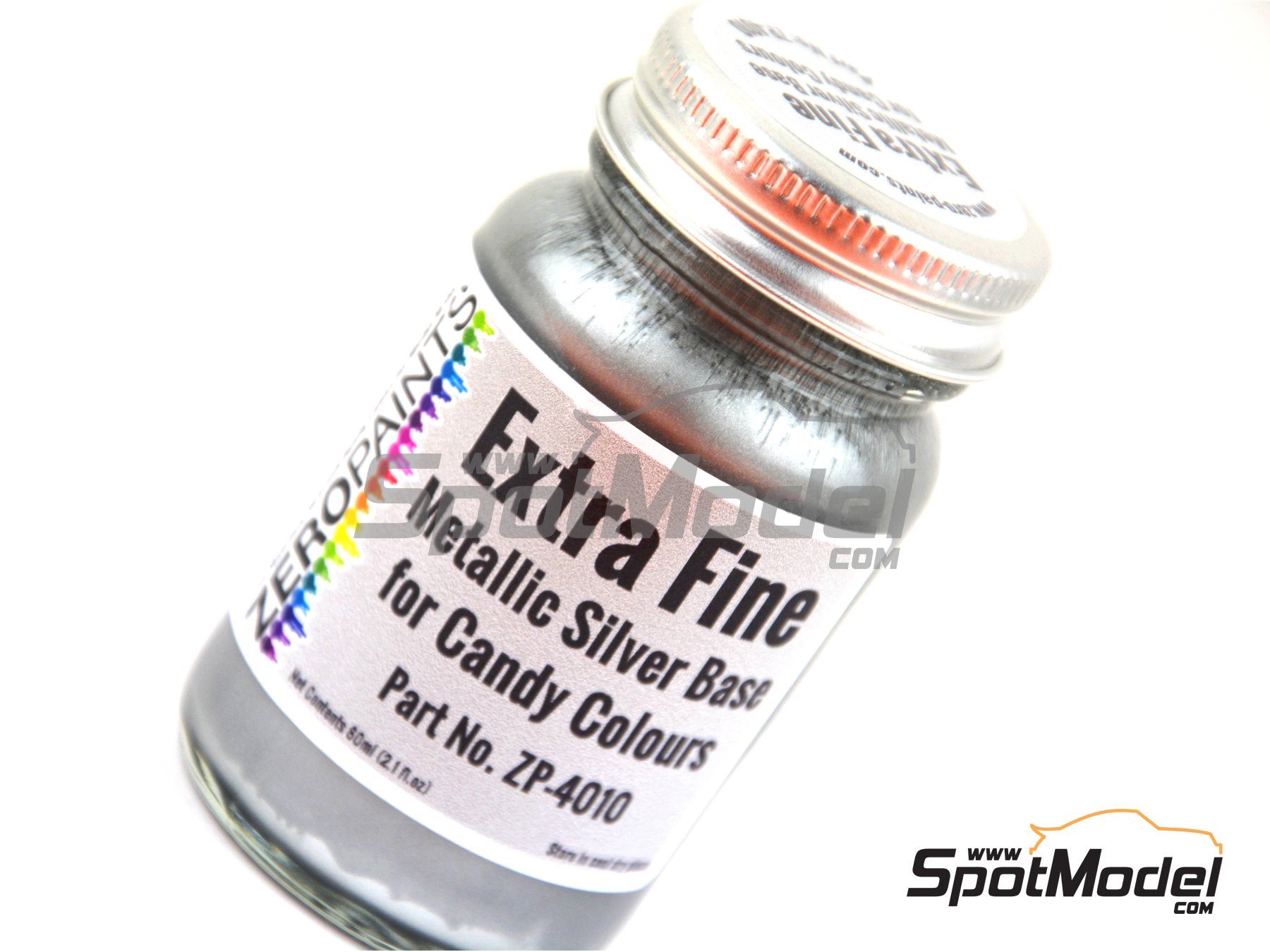 Zero Paints ZP-4010: Paint for airbrush Extra fine metallic silver base ...