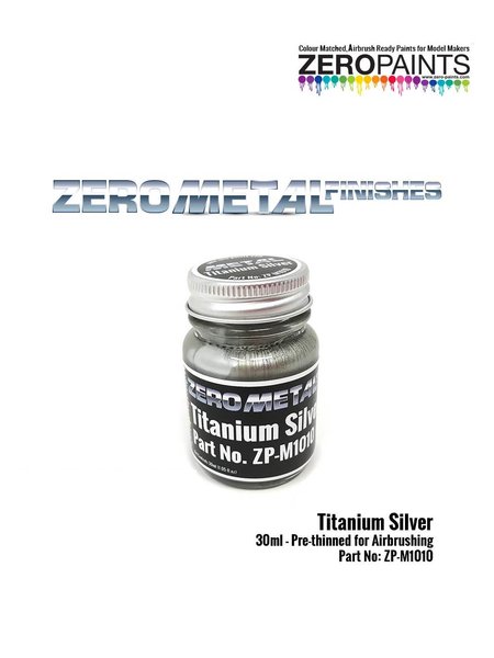 Zero Paints ZP-M1010: Paint for airbrush Titanium Silver 1 x 30ml (ref ...