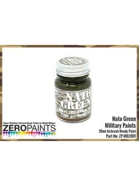 Zero Paints ZP-MIL1001: Paint for airbrush Nato Green BS285 1 x 30ml ...