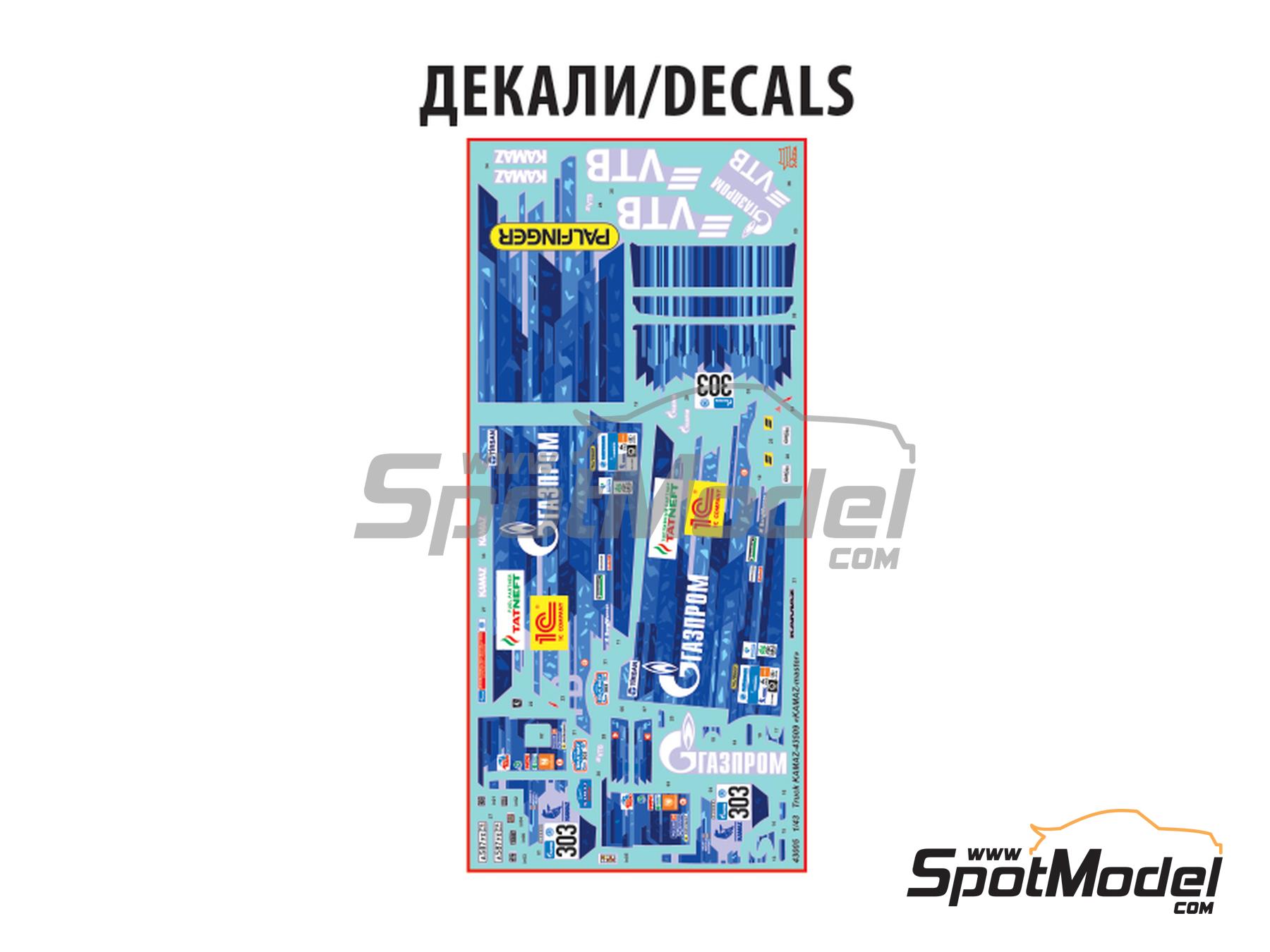 Zvezda 43005: Truck scale model kit 1/43 scale - Kamaz Master 43509 ...